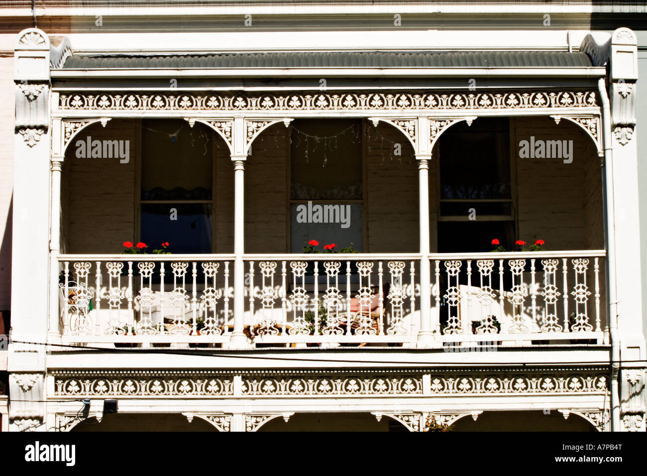 Melbourne Architecture / Facade detail of a Victorian period terrace ...
