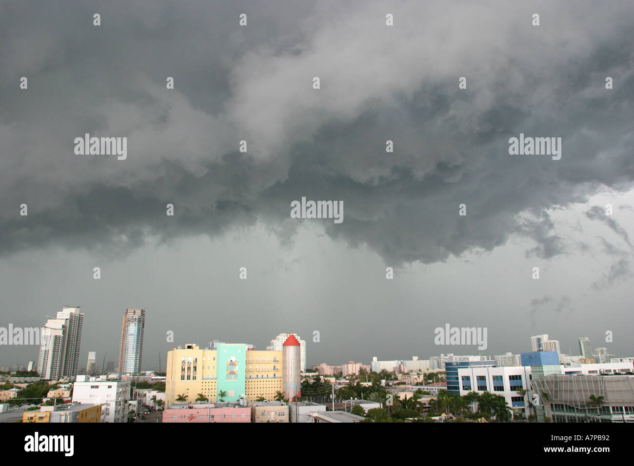 Miami Beach Florida,approaching severe thunderstorm,weather,environment ...