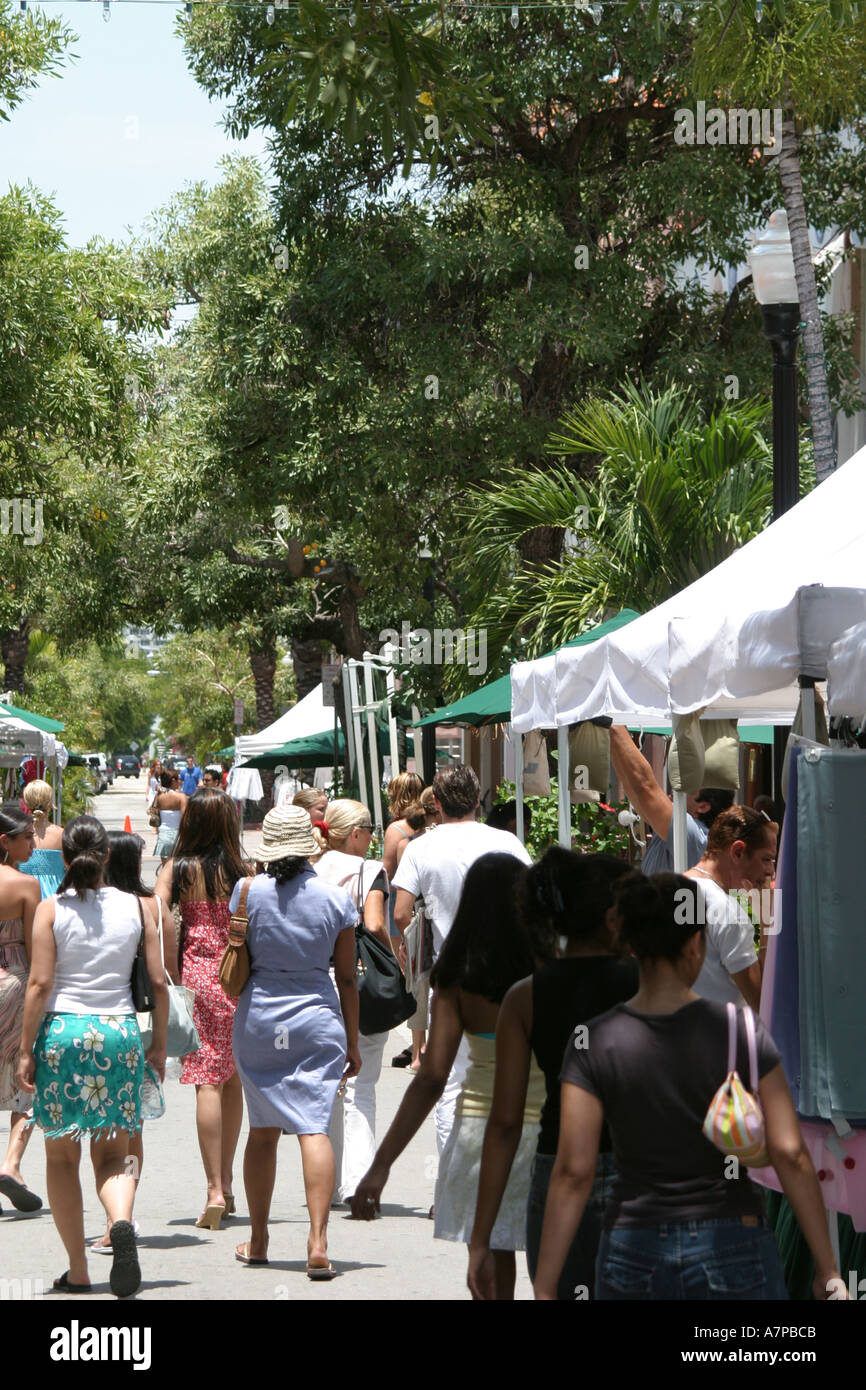 Miami Beach Florida,Espanola Way,tourist attraction,street,sidewalk ...