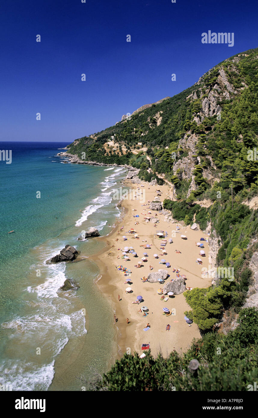 Corfu myrtiotissa beach hi-res stock photography and images - Alamy