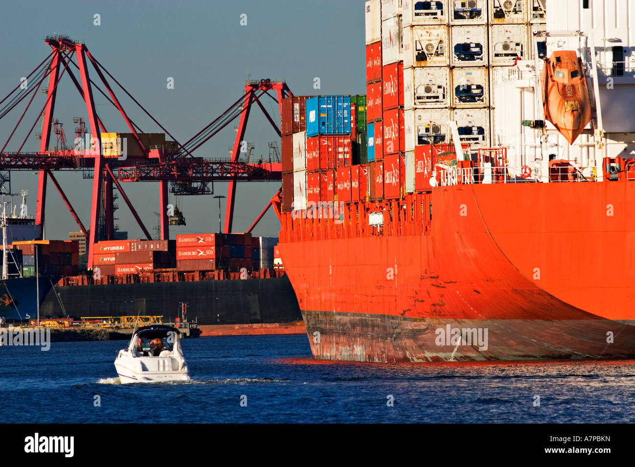 Shipping Industry / A Container Ship is inbound.The "Port of Melbourne ...