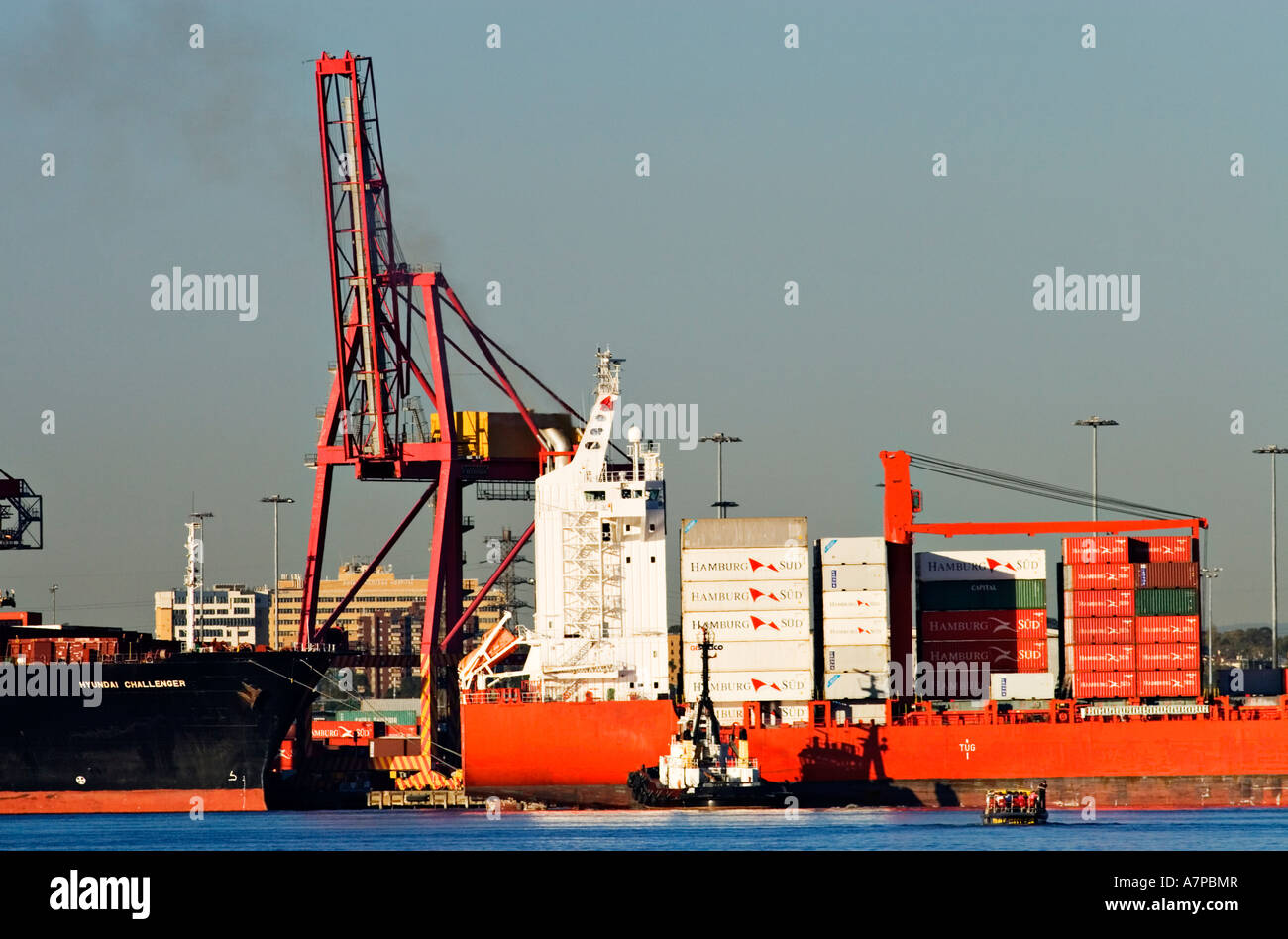 Shipping Industry / A Container Ship is docking.The "Port of Melbourne ...