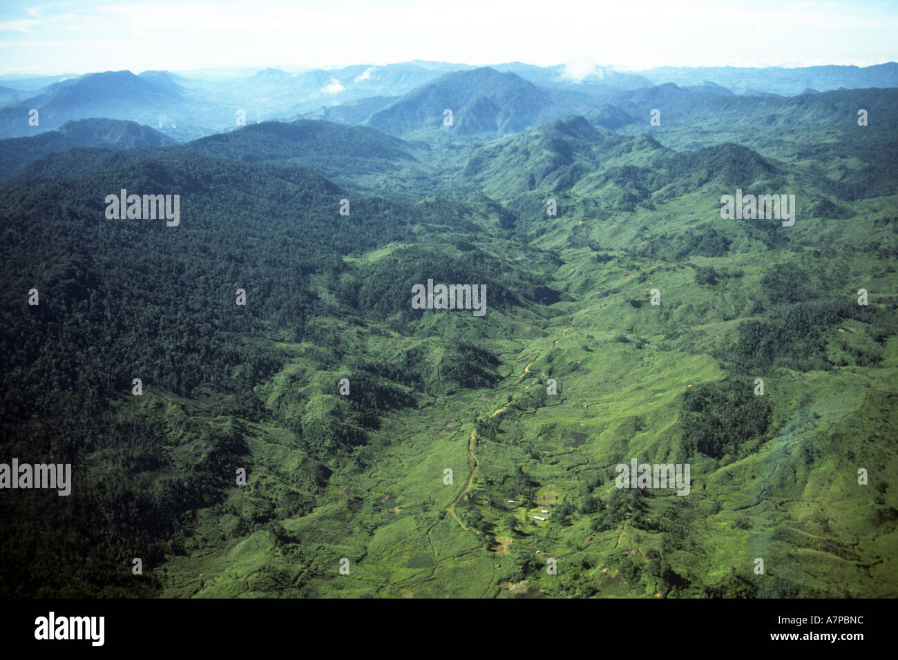 landscape in the Highlands by air, Papua New Guinea Stock Photo - Alamy