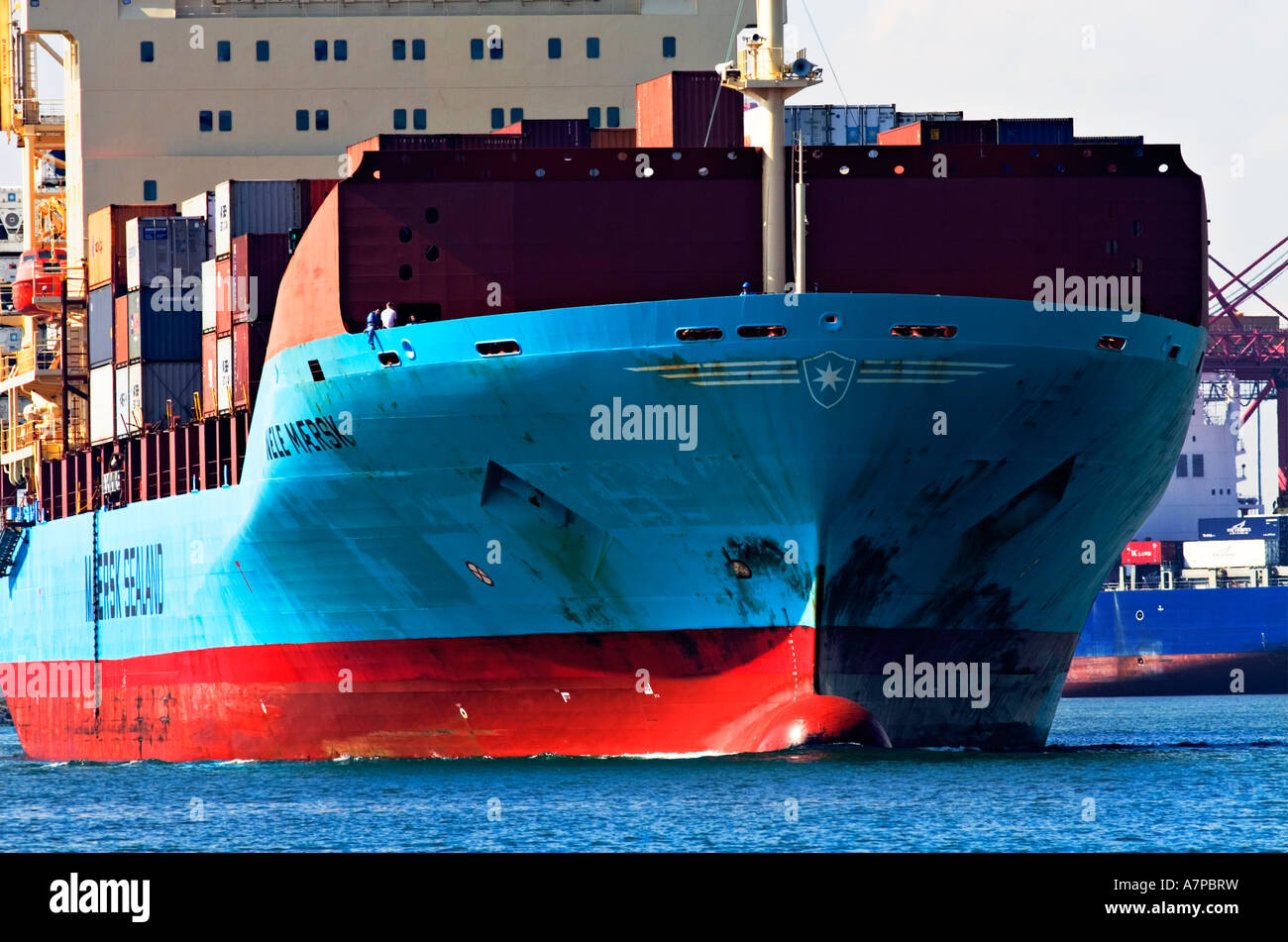 Shipping Industry / A Container Ship is outbound.The Port of Melbourne ...
