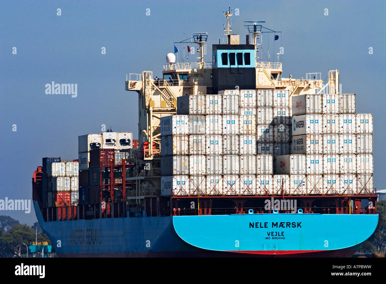 Shipping Industry / A Container ship is outbound with its cargo of ...
