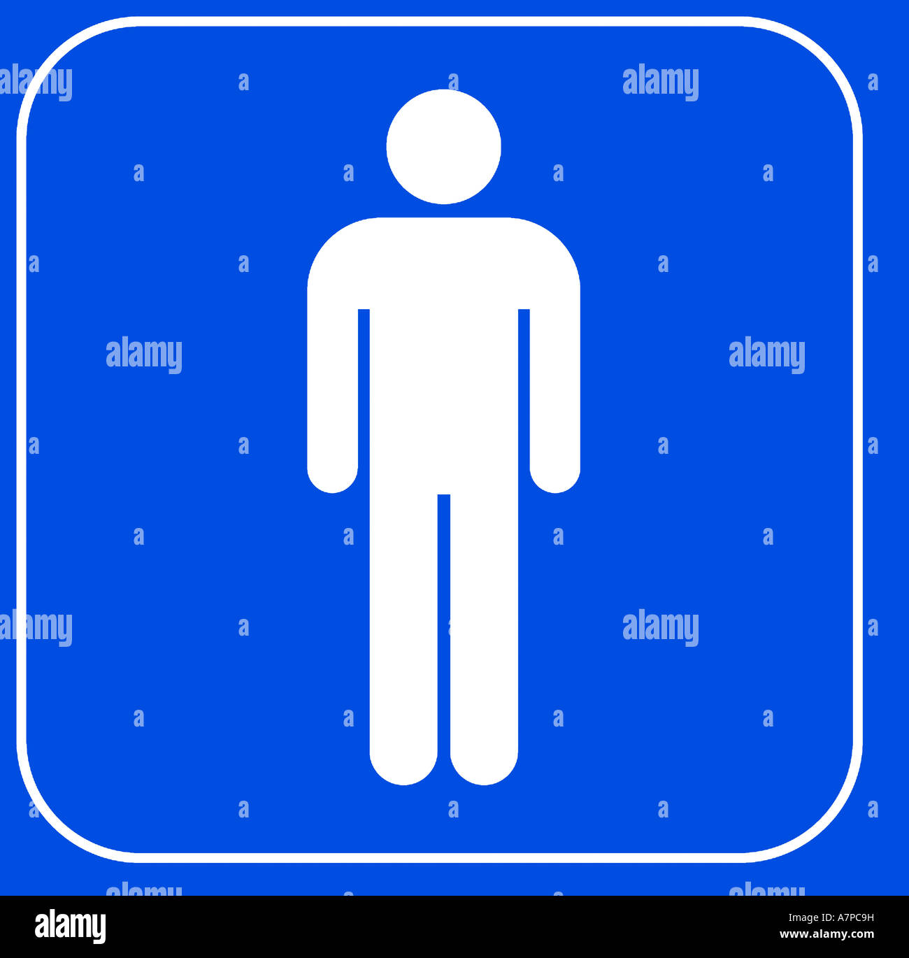 Blue Men Bathroom Logo