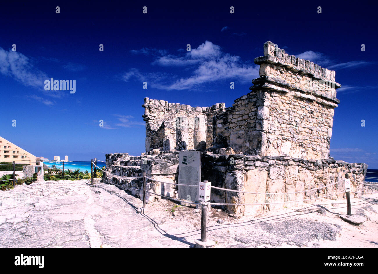Mexico, Quintana Roo State, Riviera Maya, Cancun, Scorpion Maya temple ...