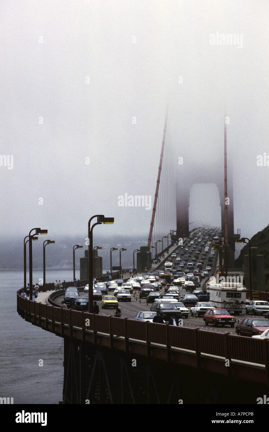 Golden gate bridge in misty weather hi-res stock photography and images ...