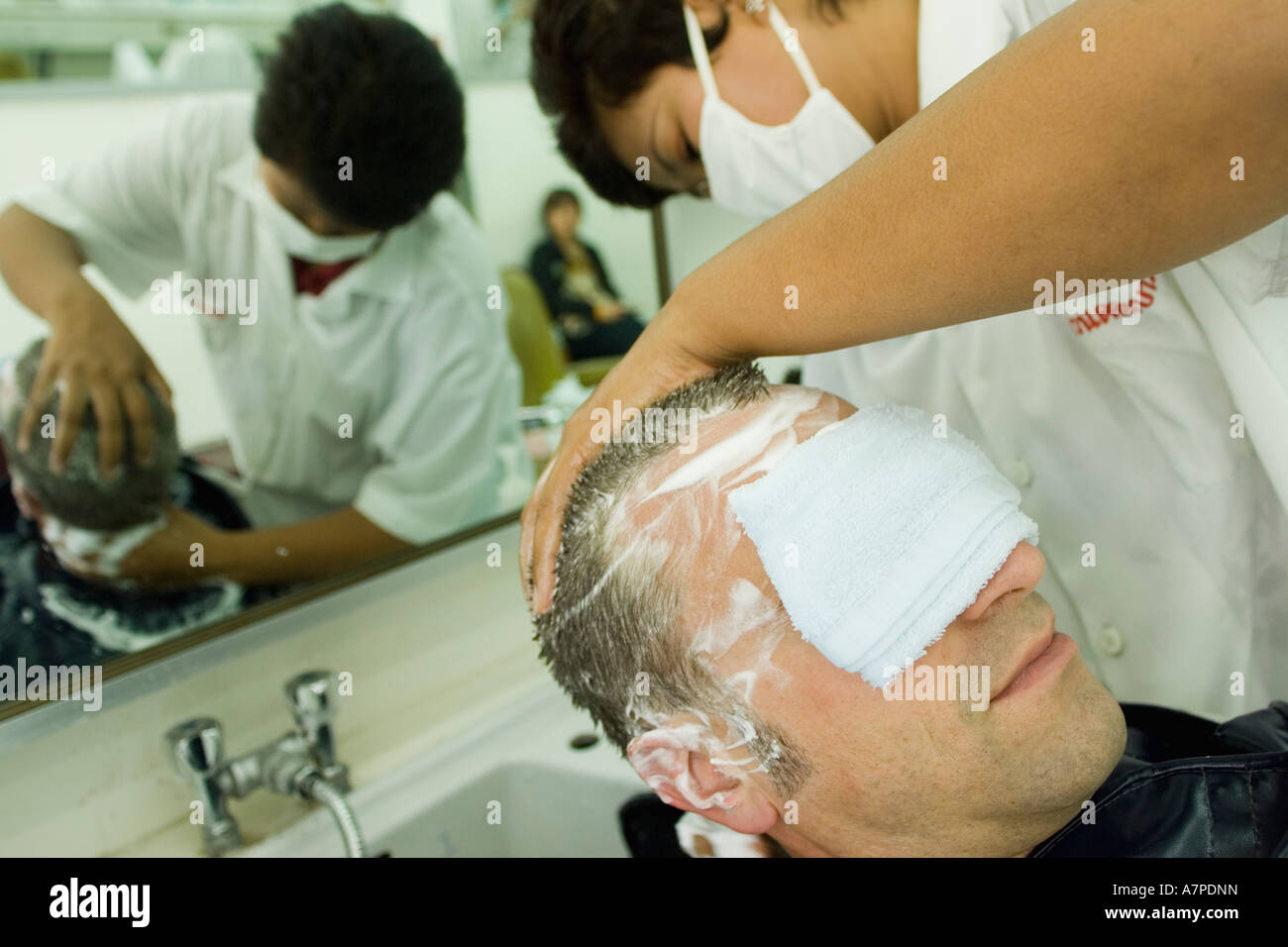 Hair cut Chiang Mai Thailand Stock Photo - Alamy