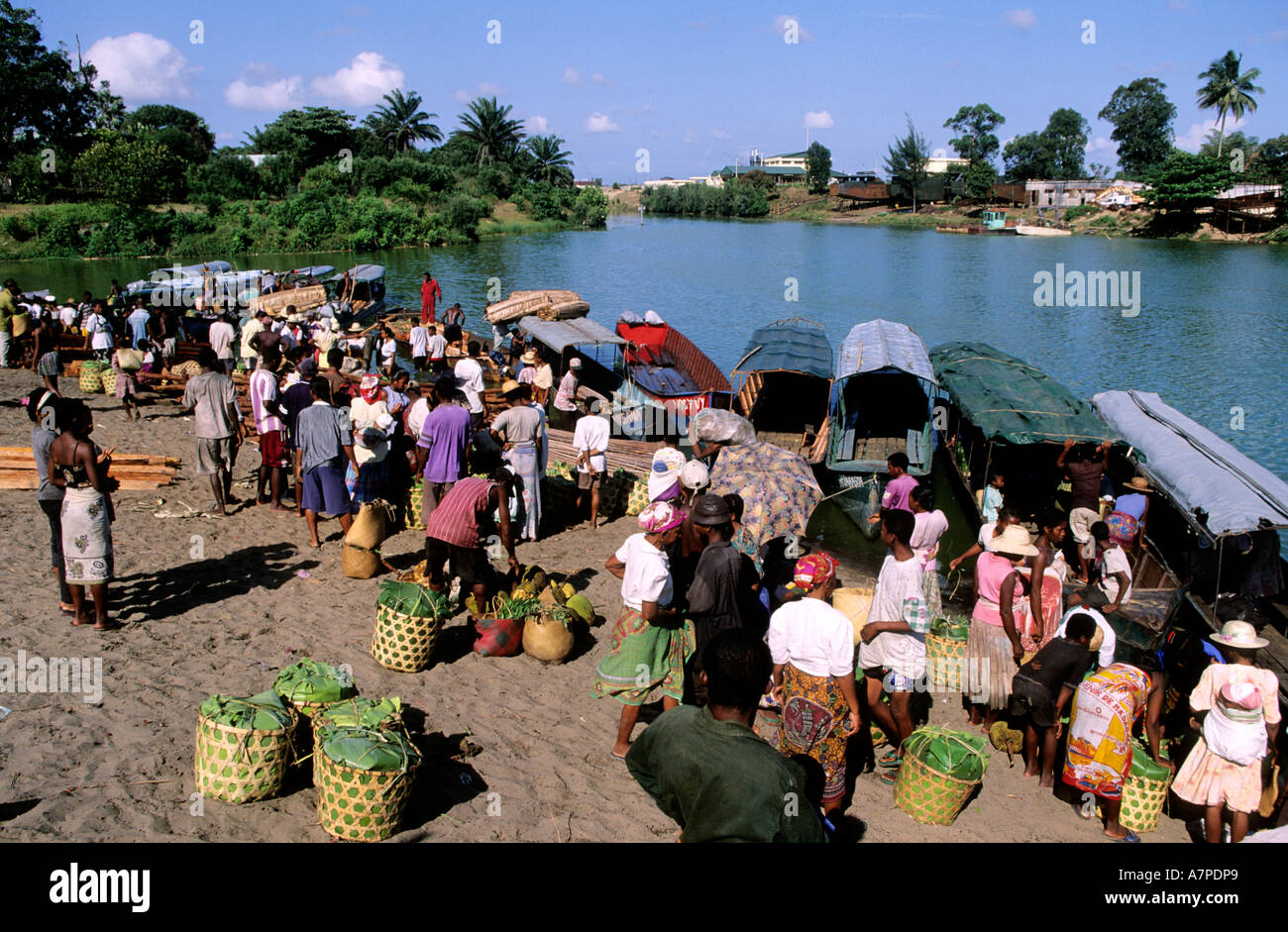 Madagascar, Eastern caast, Tamatave (Toamasina), the river port of ...