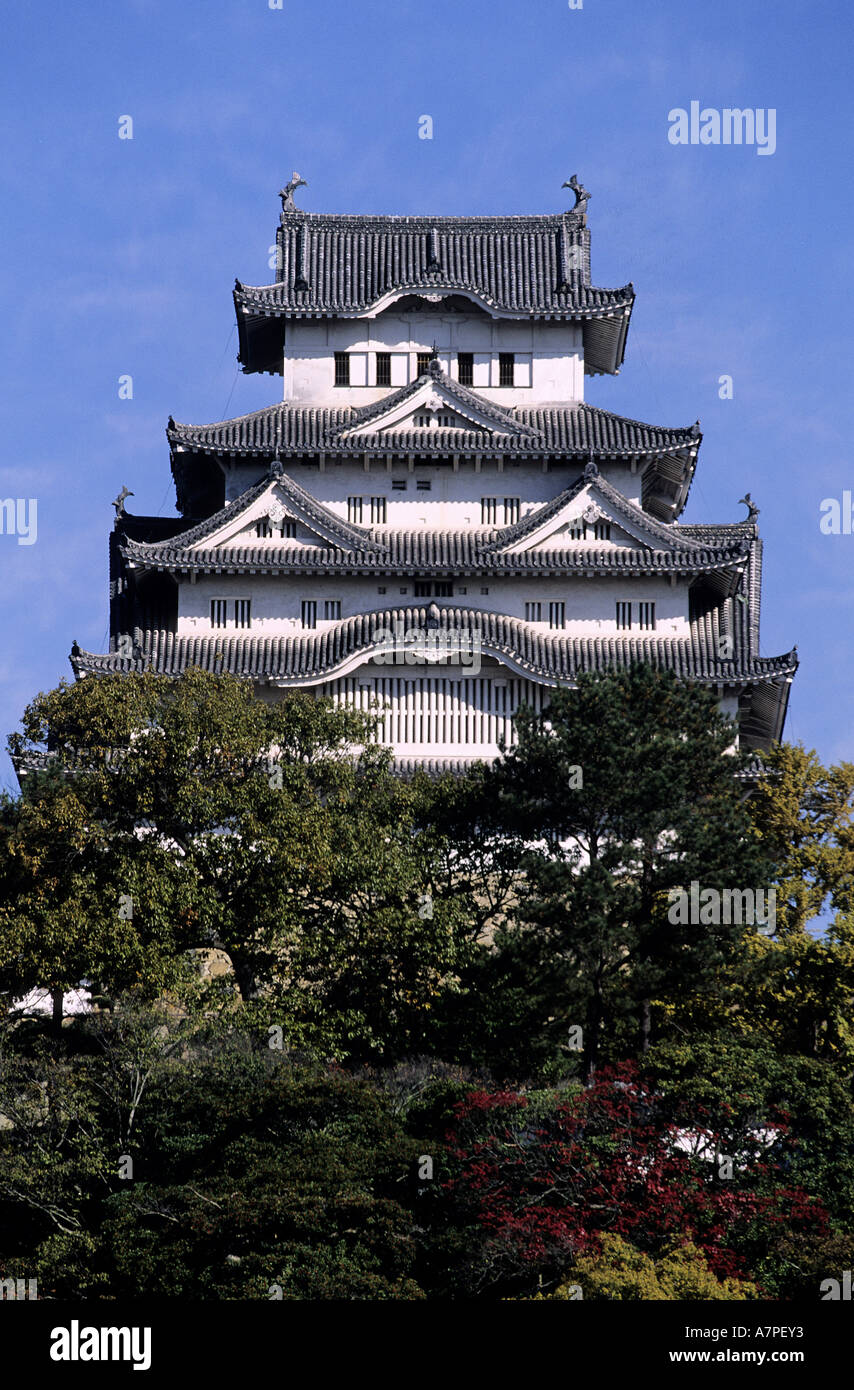 Japan, Honshu Island, Kinki region, Osaka city, Osaka castle Stock ...