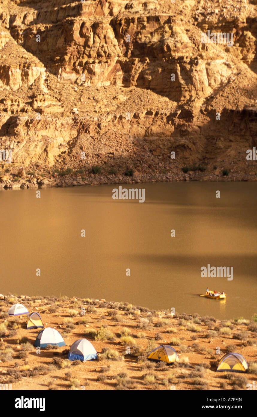 Riverside camp Colorado River Cataract Canyon Utah USA Stock Photo - Alamy