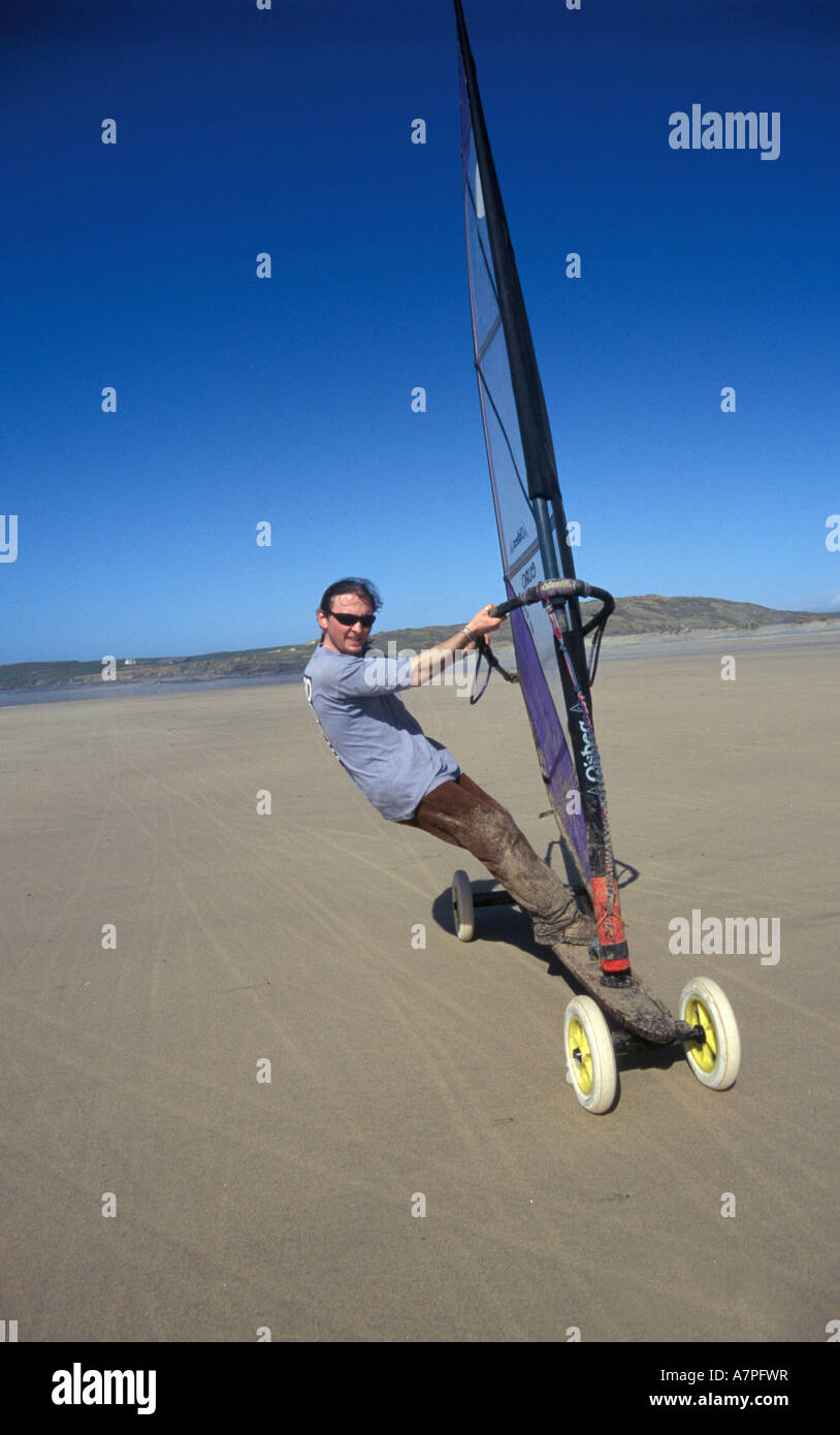 Male sand surfer on the beach at Cornwall UK Stock Photo - Alamy