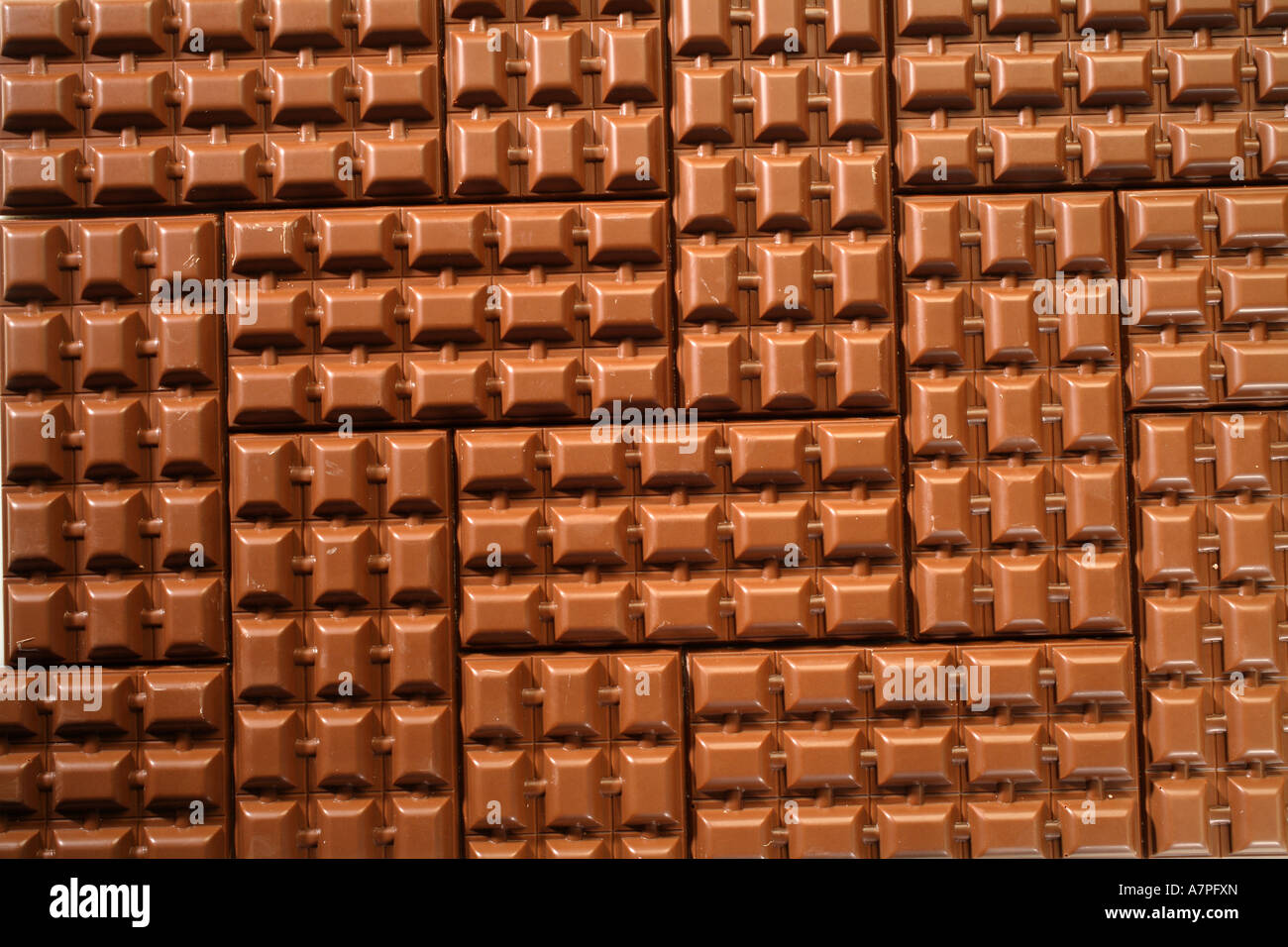 Milk chocolate bars, full frame Stock Photo - Alamy