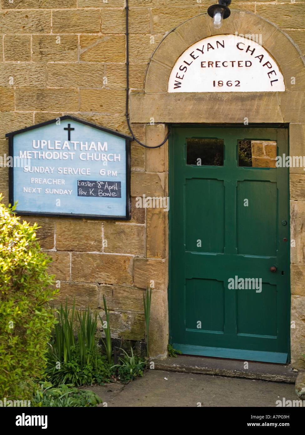Door of a Weslyan chapel Upleatham Cleveland UK Stock Photo - Alamy