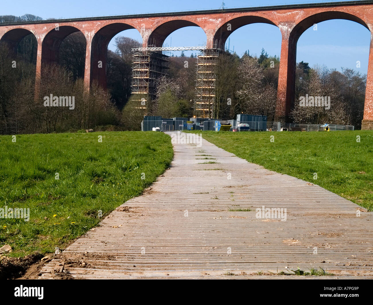 Eve Trackway made from aluminium panels used to form a temporary road ...