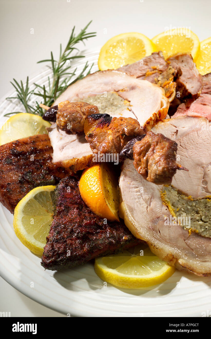 Selection of lamb cuts and variations of seasonal meats Stock Photo - Alamy