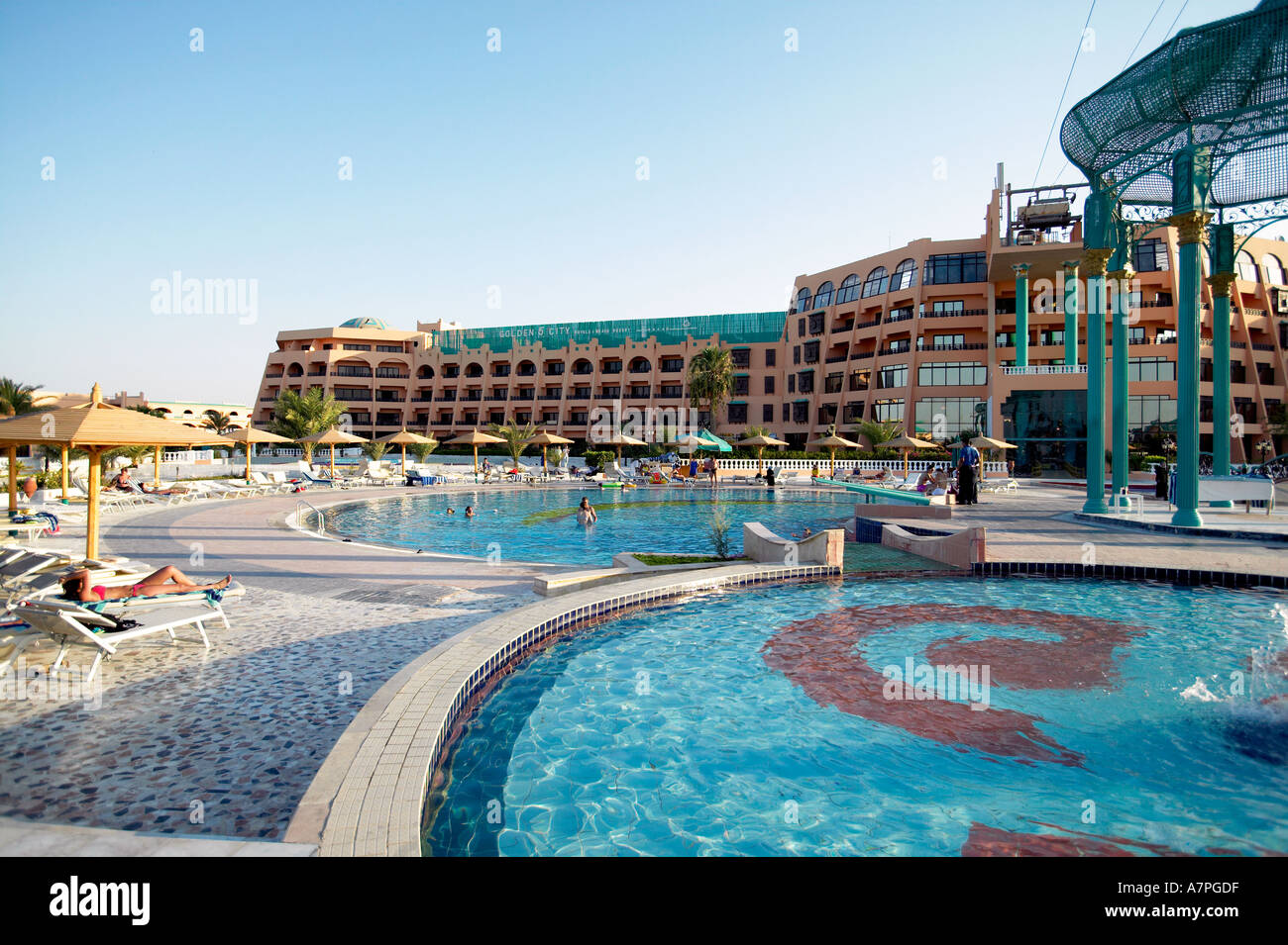 Golden Five Hotel Herghada Egypt Stock Photo - Alamy