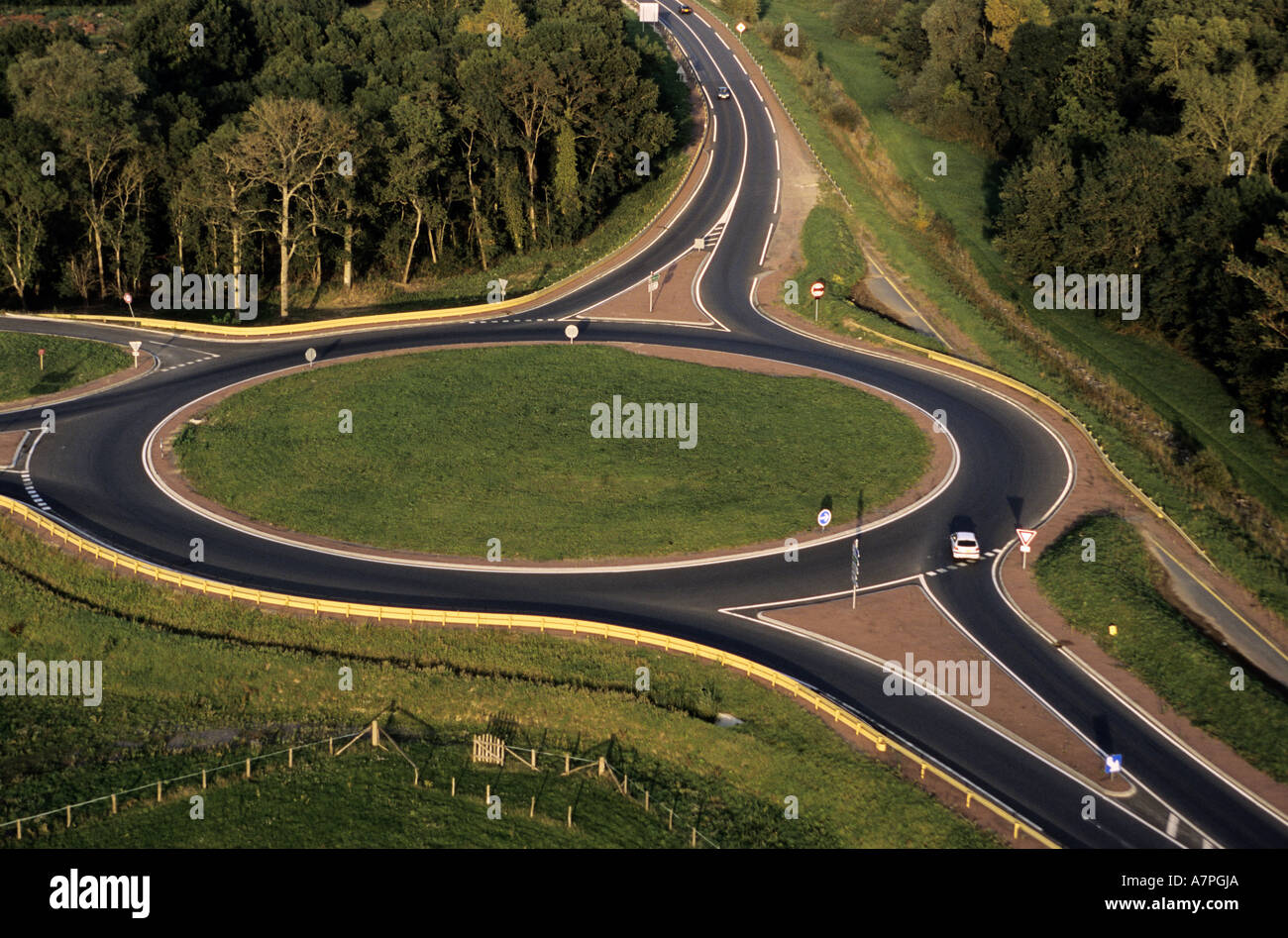 Roundabout aerial hi-res stock photography and images - Alamy