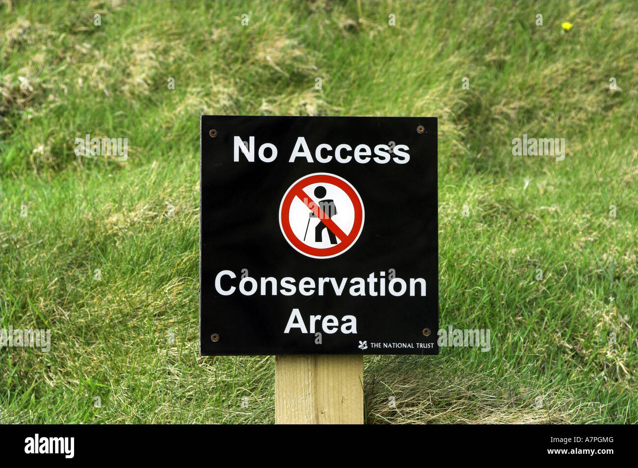 No Access Conservation Area Stock Photo - Alamy