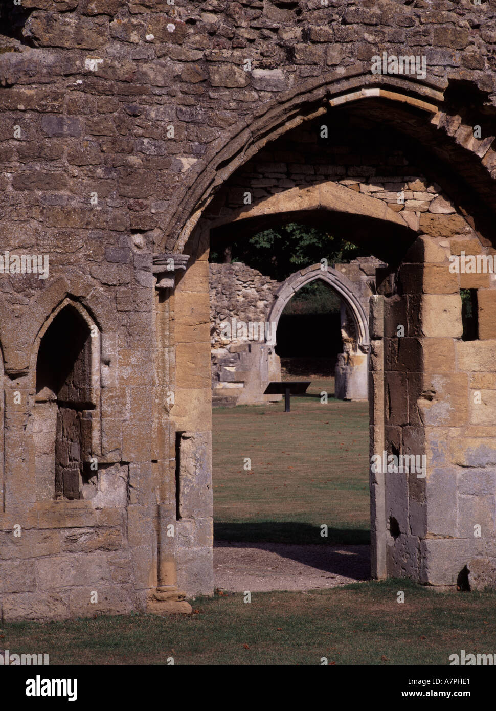 The ruins of Hailes Abbey near Winchcombe Stock Photo - Alamy