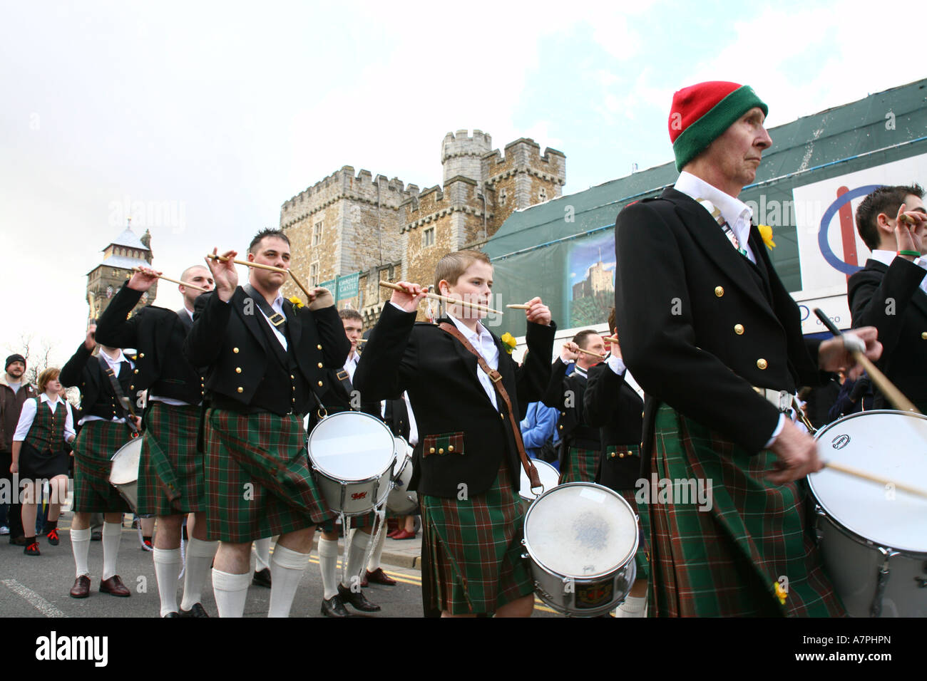St Davids Day Parade Cardiff City Centre Stock Photo - Alamy