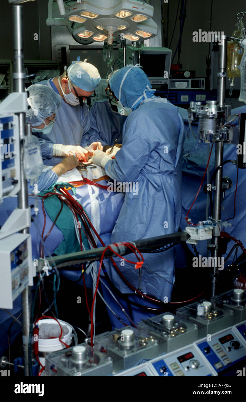 Heart surgery team works on patient during operation at central Ohio ...