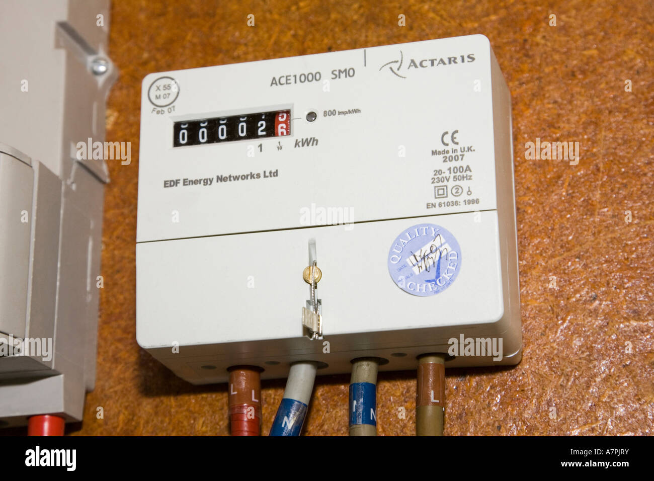 new style domestic electricity meter Stock Photo - Alamy