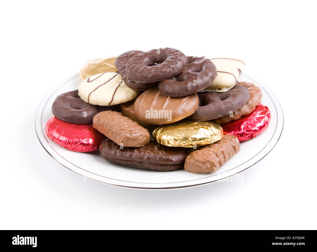 assortment of chocolate biscuits Stock Photo - Alamy