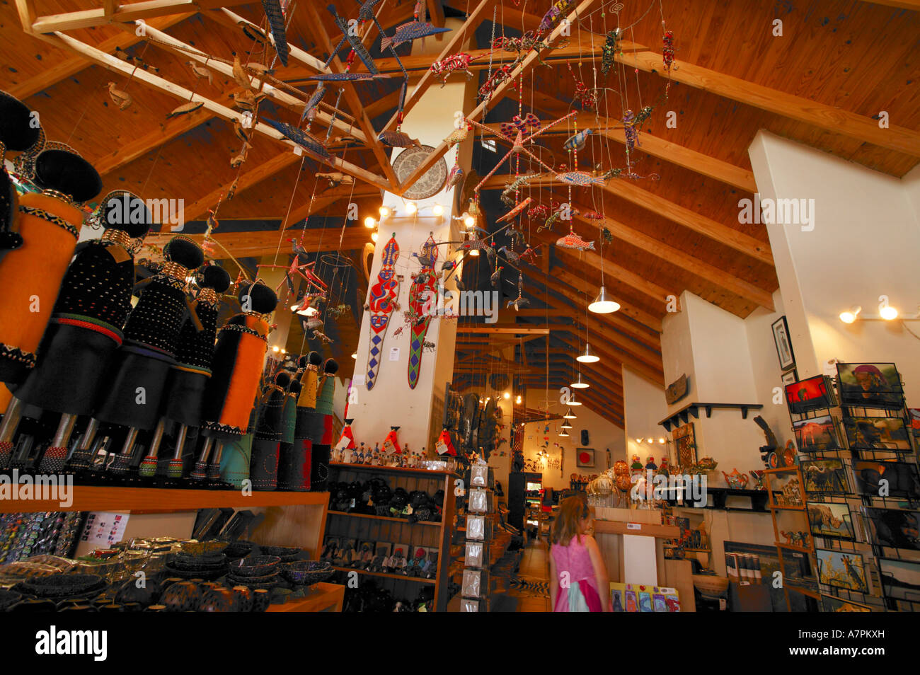 The interior of the Delagoa curio shop displaying a wide variety of ...