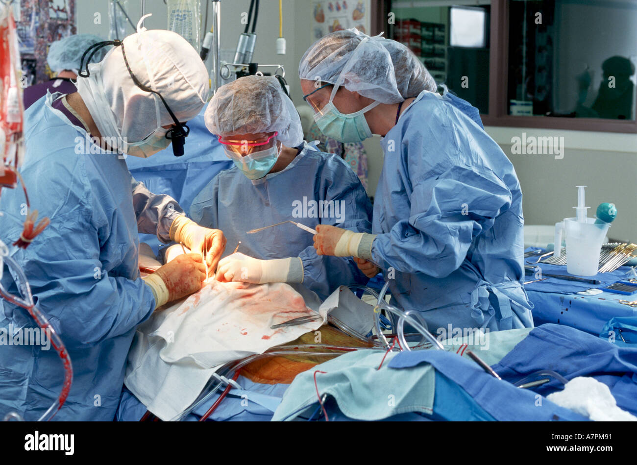 Heart operation in progress in Colorado hospital Stock Photo - Alamy