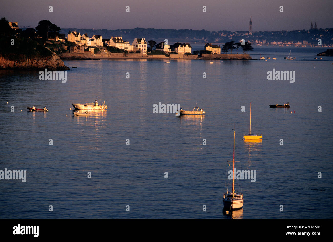 France, Finistere, Morlaix Bay, Carantec village Stock Photo - Alamy