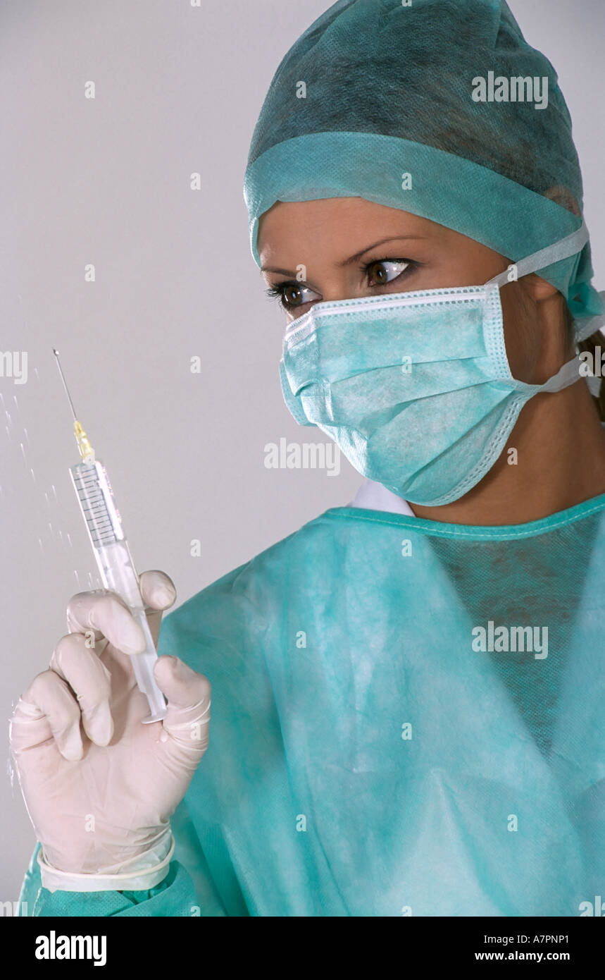 indoor studio medicine woman young 20 25 girl nurse doctor cap bonnet ...