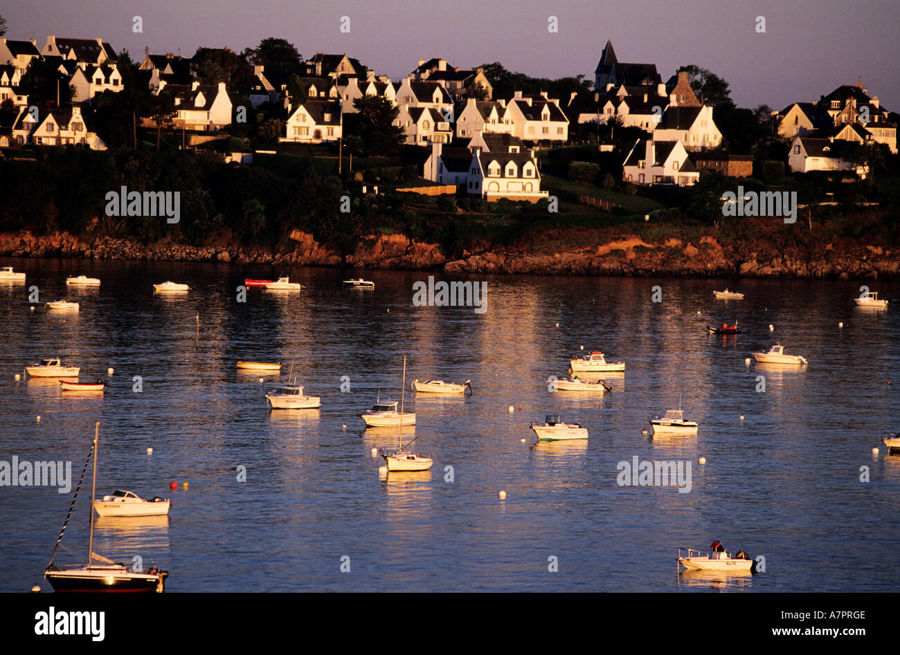 France, Finistere, Morlaix Bay, Carantec village Stock Photo - Alamy