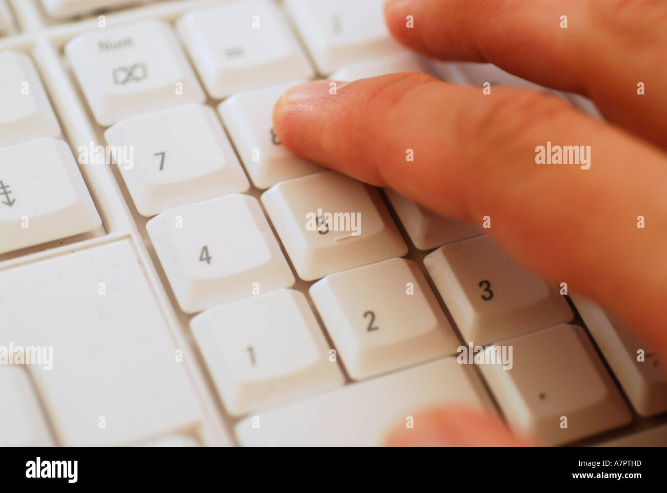Hand on computer keyboard Stock Photo - Alamy