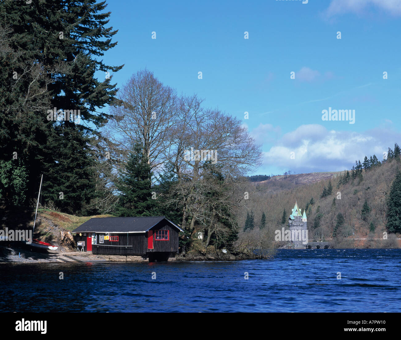 Straining tower at lake vyrnwy hi-res stock photography and images - Alamy