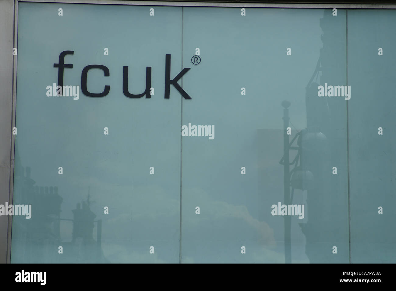 French Connection logo on shop in Oxford Street London FCUK Stock Photo ...