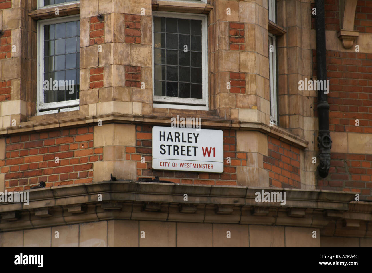 Harley Street road sign London Stock Photo - Alamy