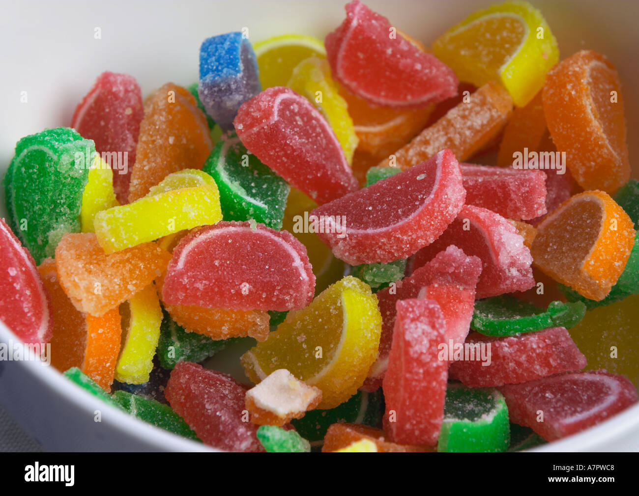 Sweet Candy shaped like sliced fruit Stock Photo - Alamy