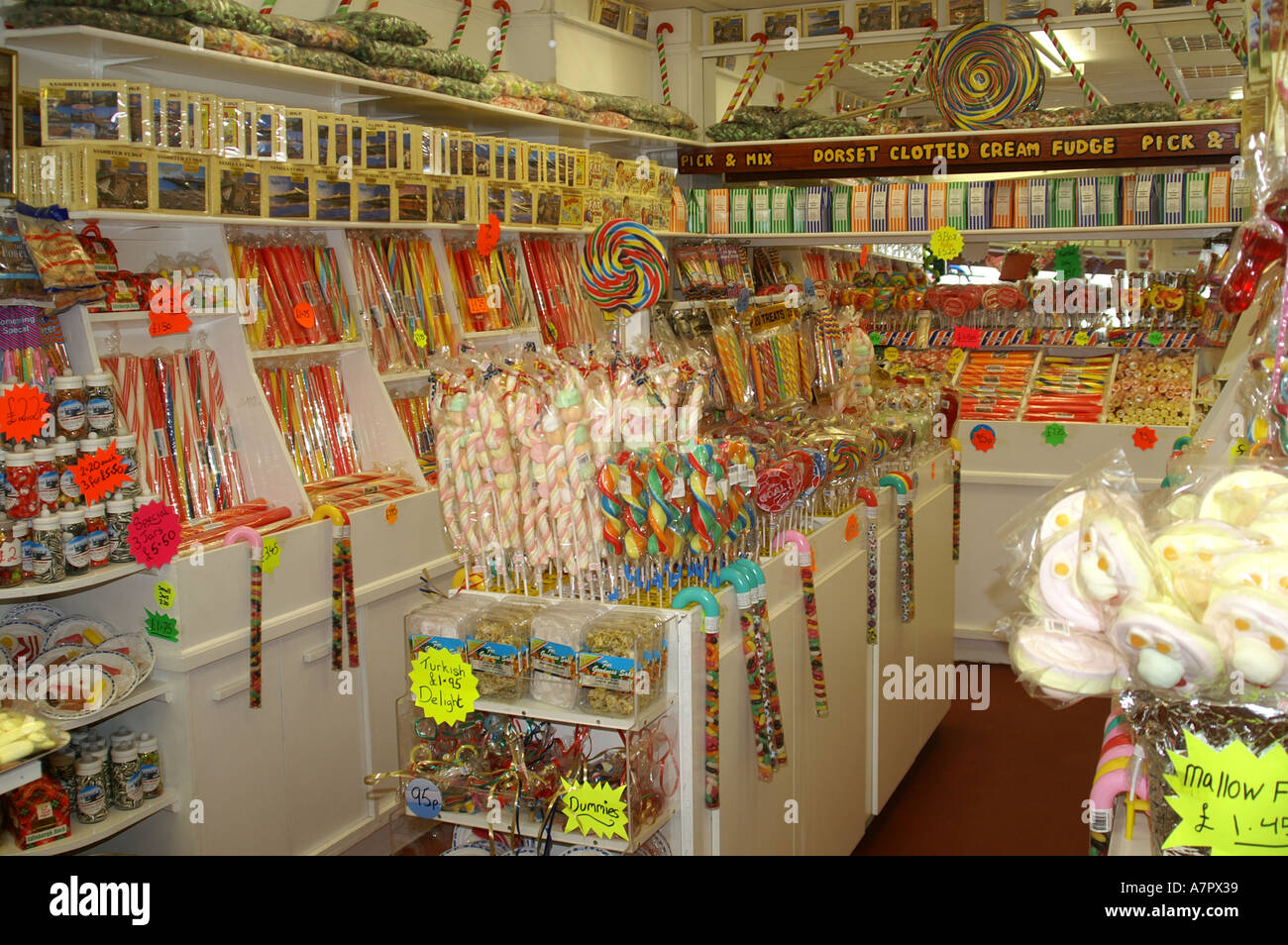 Sweet shop interior on marine parade Brighton and Hove Sussex England ...