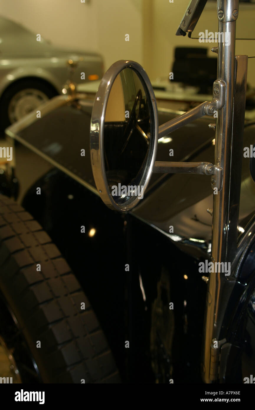 Rolls Royce motor car 20 hp wing mirror detail Stock Photo - Alamy