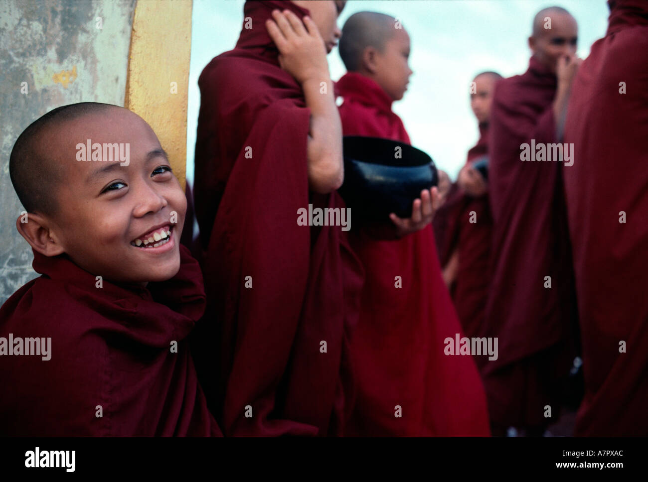 A young monk smiles in Hpa an Stock Photo - Alamy