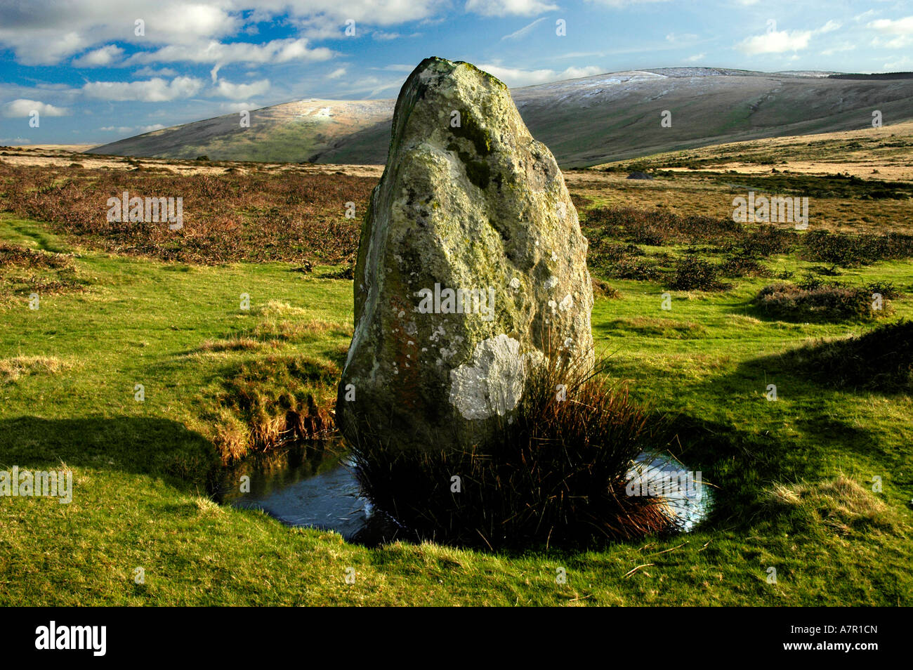 Waun Mawn Standing Stone Preseli Mountains Stock Photo - Alamy