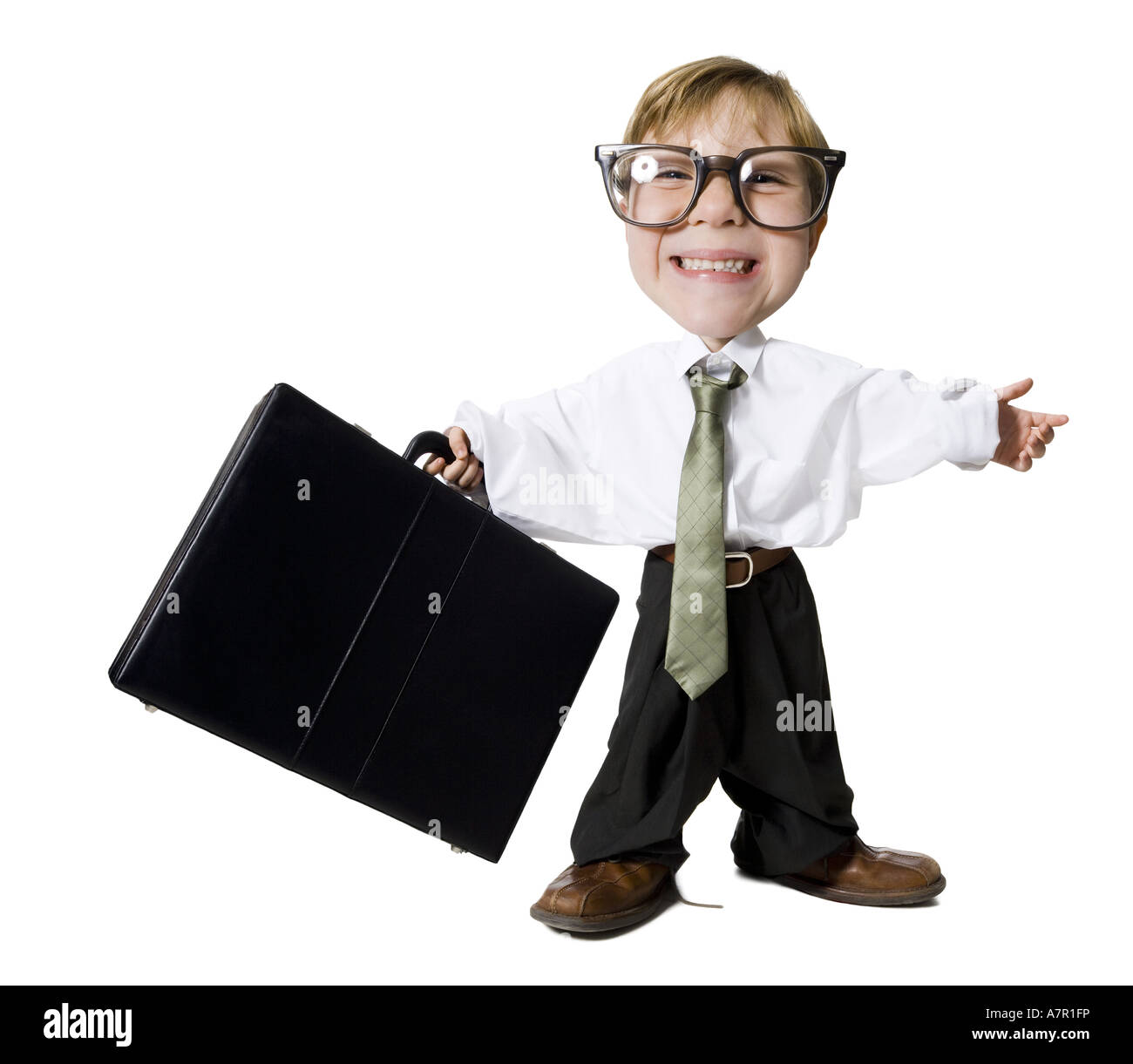 Little boy dressed as business executive Stock Photo - Alamy