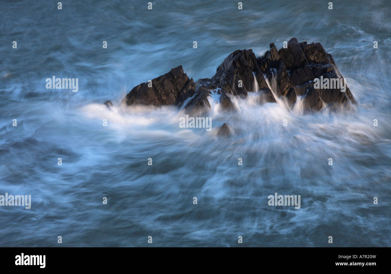 Rough Sea and Rocks Pembrokeshire Stock Photo - Alamy