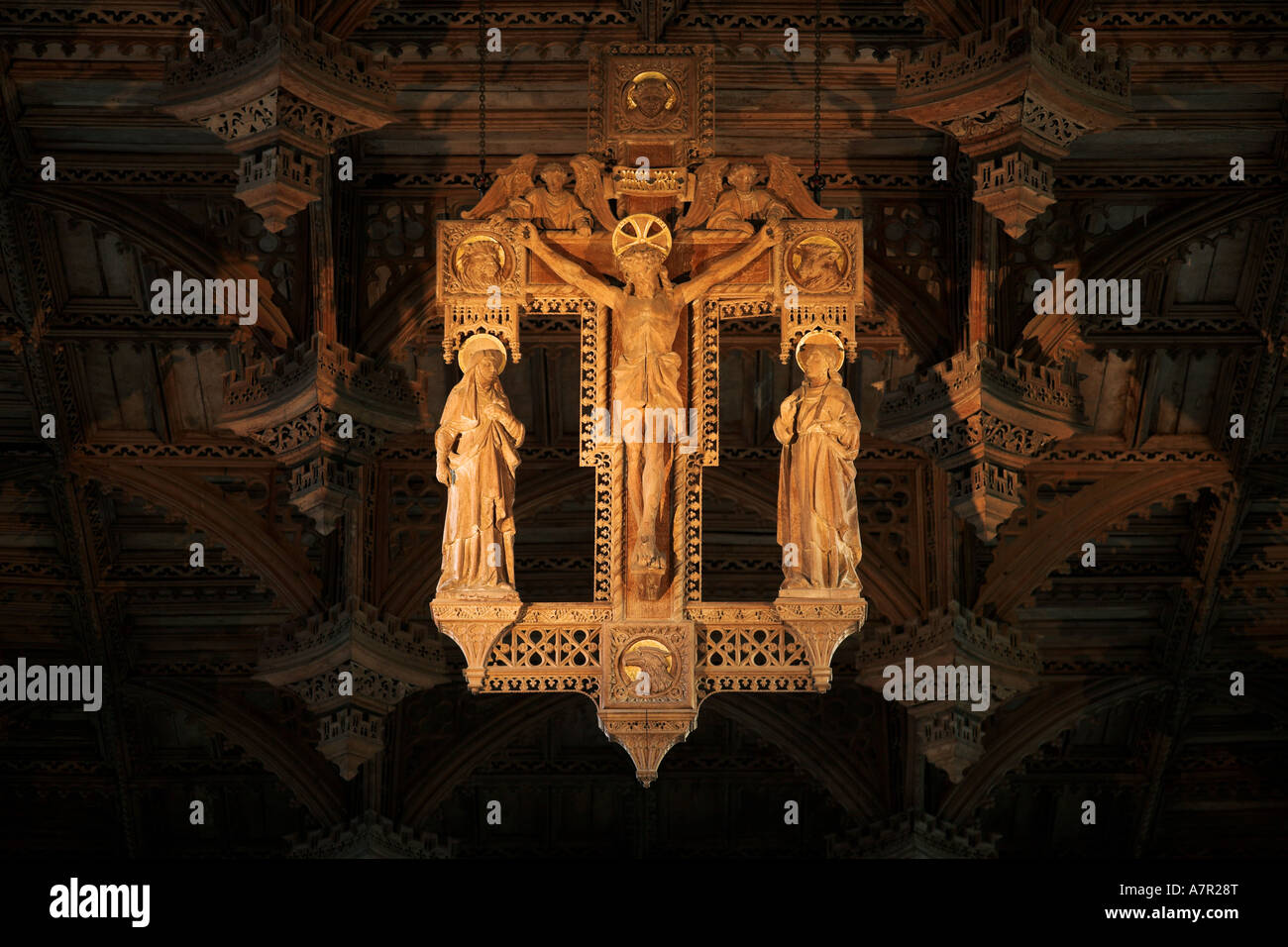 Rood Crucifix St David s Cathedral Stock Photo - Alamy