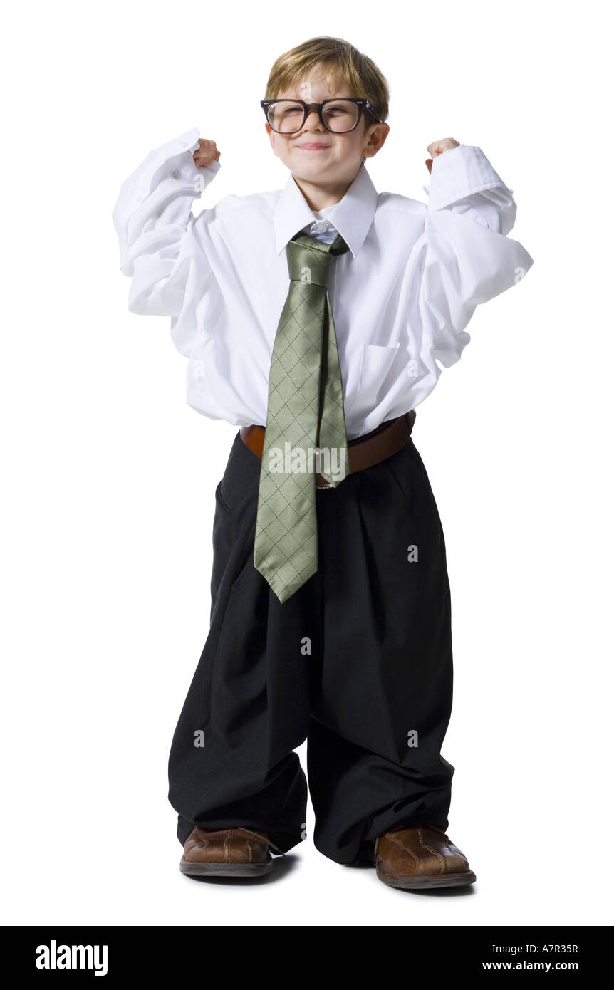 Little boy dressed as business executive Stock Photo - Alamy