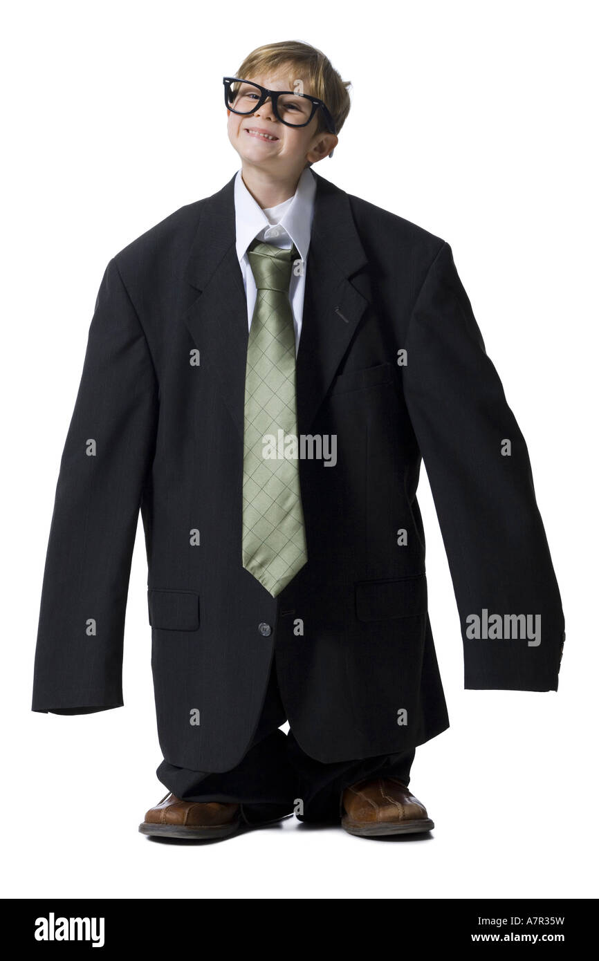 Little boy dressed as business executive Stock Photo - Alamy