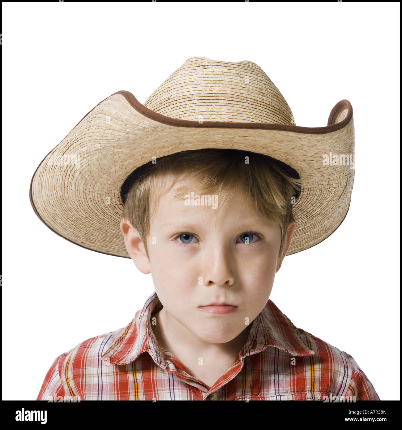 Boy with cowboy hat Stock Photo - Alamy