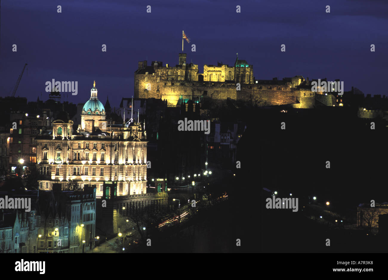 United Kingdom, Scotland, Lothian region, Edinburgh castle and the ...